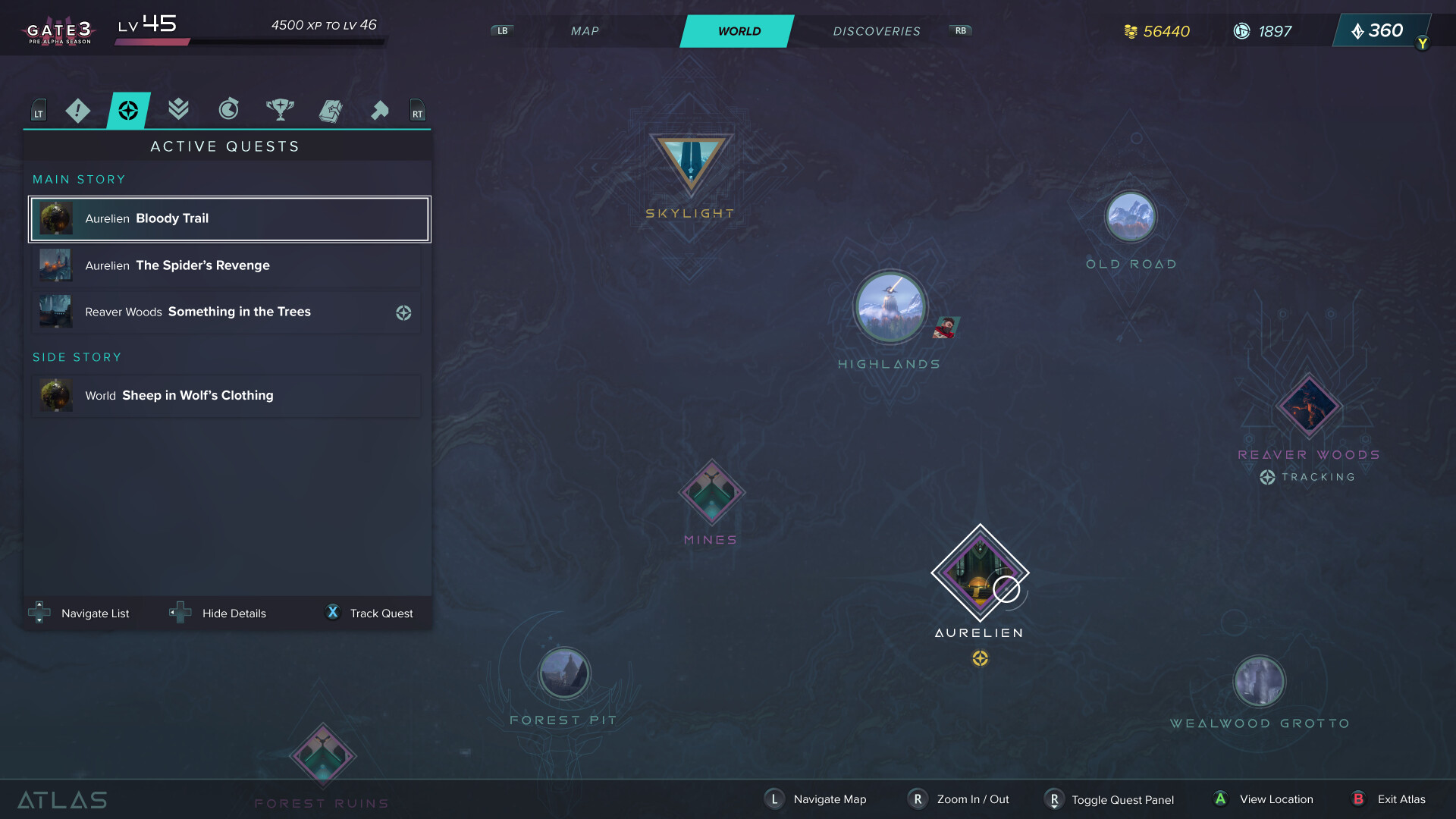 Wayfinder - Early UI Concepts